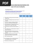 AQ Child Scoring Key | PDF | Autism Spectrum | Clinical Psychology