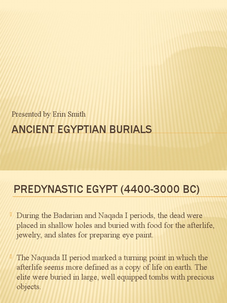 Ancient Egyptian Burials | PDF | Ancient Egypt | Death Customs