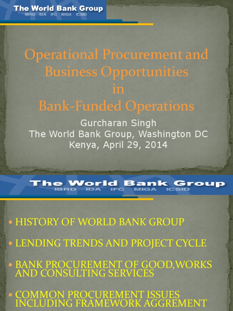 World Bank Procurement Overview | PDF | World Bank | Joint Venture