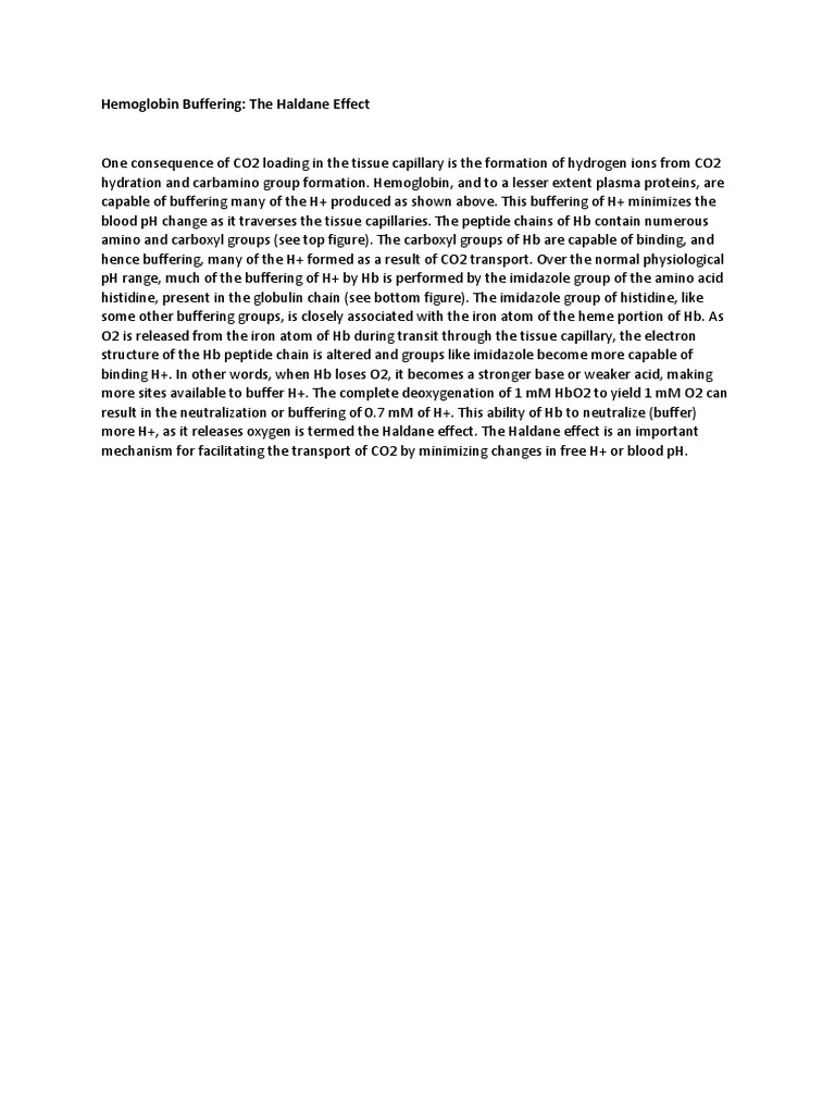 Explanation For Haldane Effect | PDF