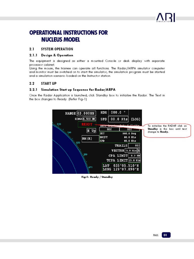 Nucleus Model 2.1 Radar Operation Guide | PDF | Switch | Radar