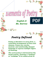Elements of Poems | PDF | Metre (Poetry) | Poetry