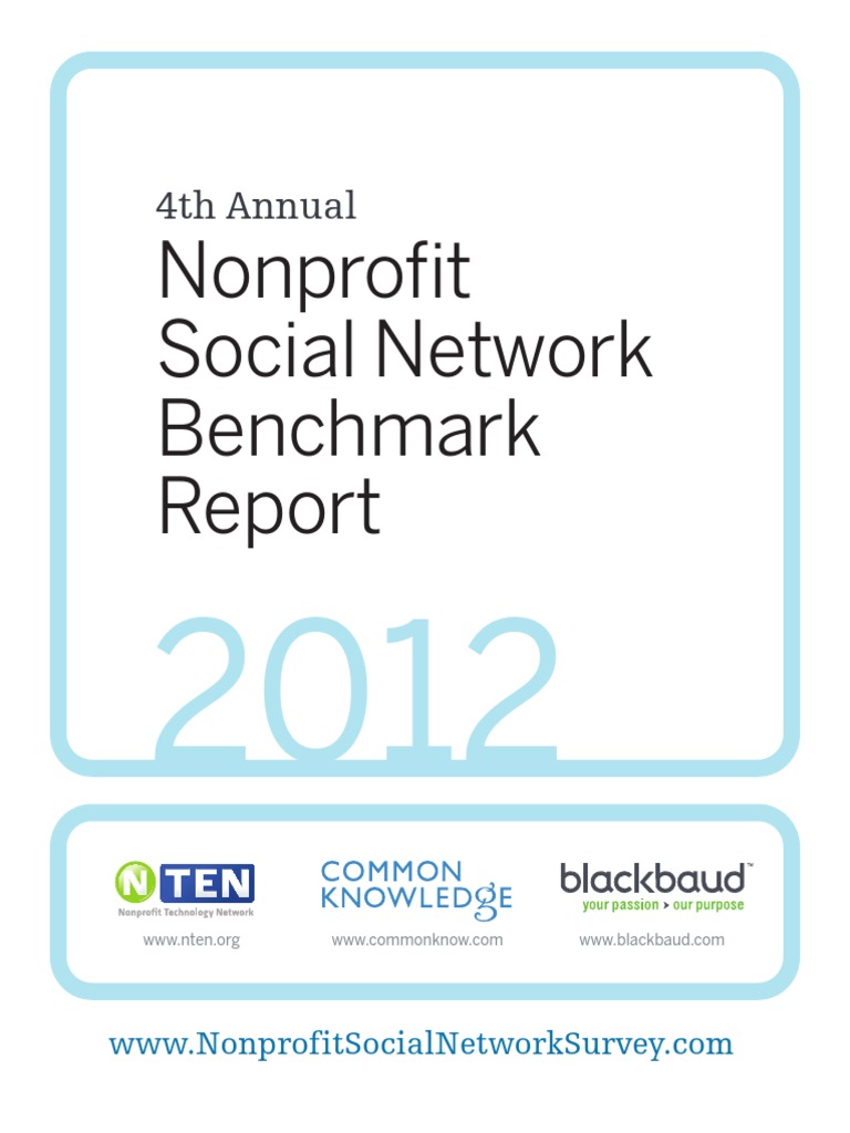 2012 Nonprofit Social Networking Benchmark Report | PDF | Social Networking Service | Facebook