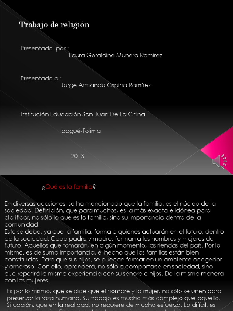 Diapositivas Familia | PDF | Familia | Amor