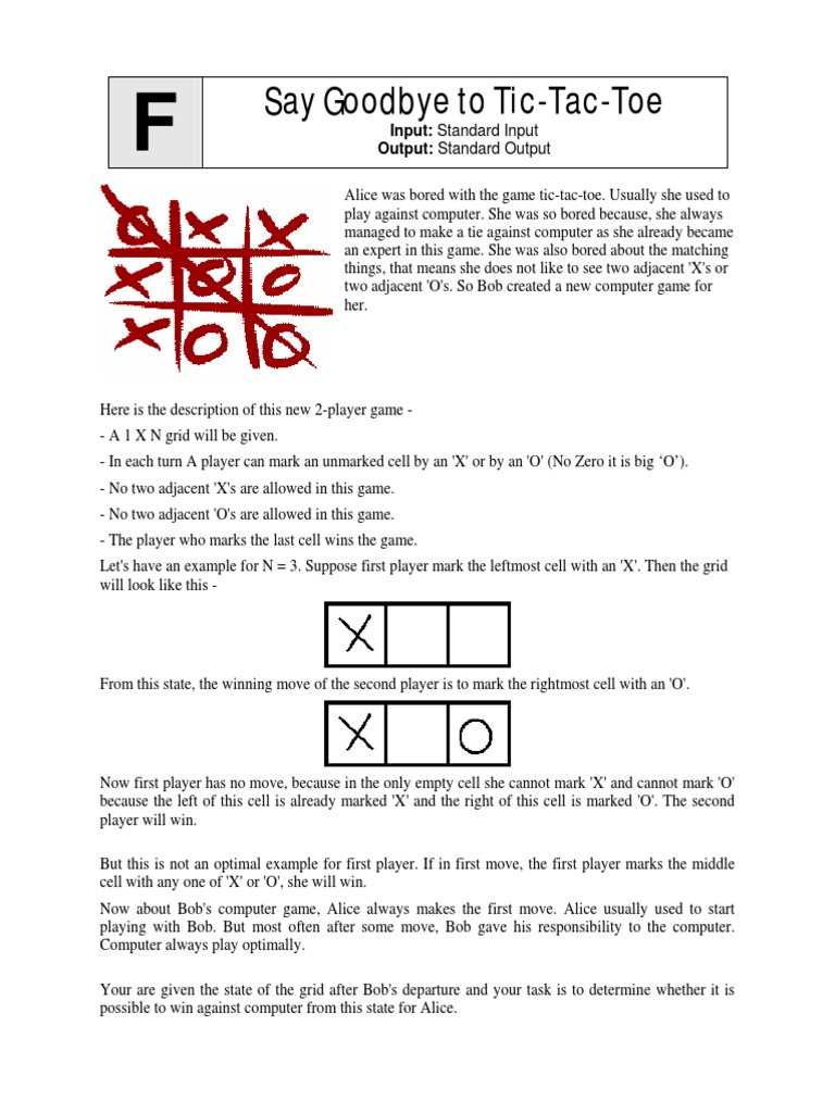 Tic Tac Toe | PDF | String (Computer Science) | Input/Output