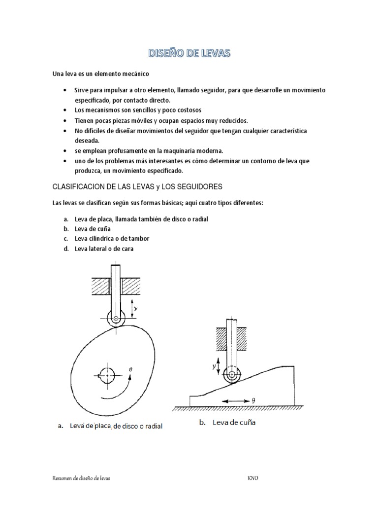 Diseño de Levas | Descargar gratis PDF | Movimiento (física) | Curva