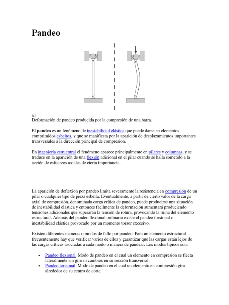 Pandeo | PDF | Pandeo | Mecánica de Medios Continuos