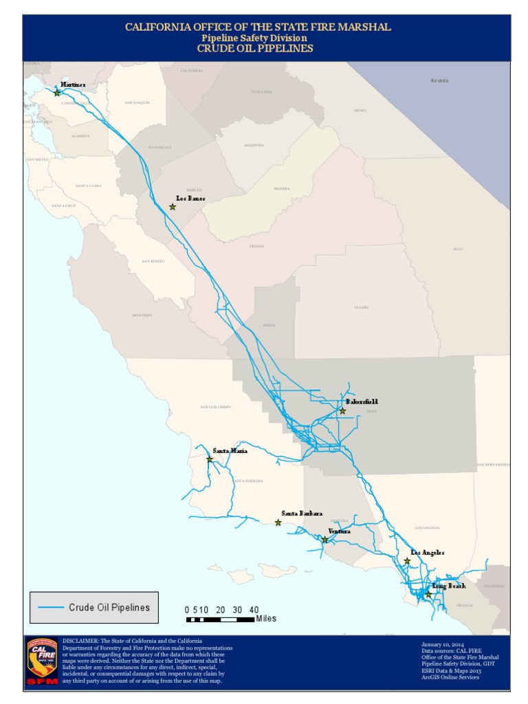 Crude Oil Pipeline Map | PDF | California | Geographic Data And Information