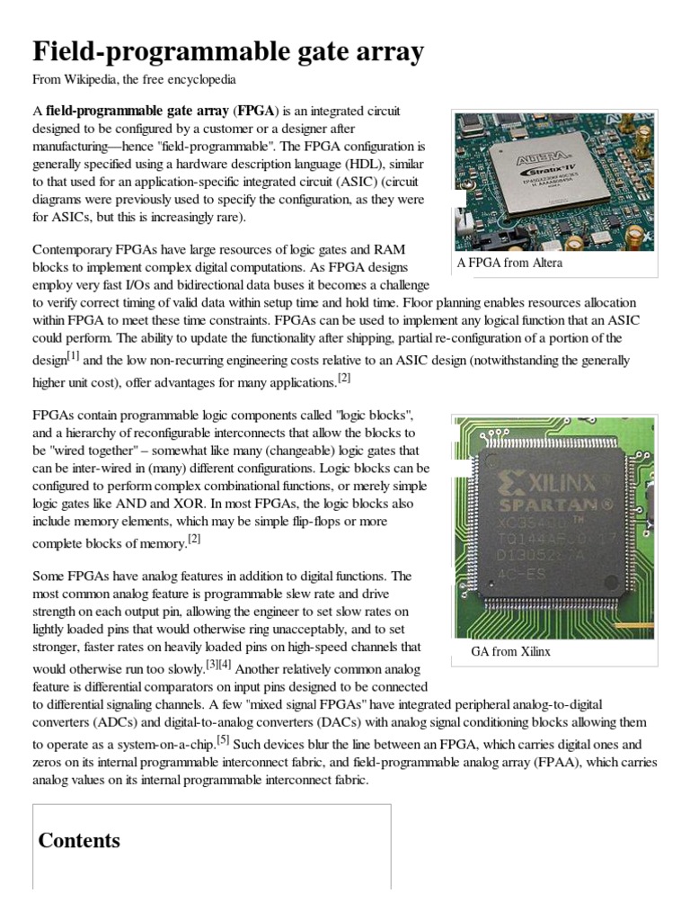 Field-Programmable Gate ..., The Free Encyclopedia | PDF | Field ...
