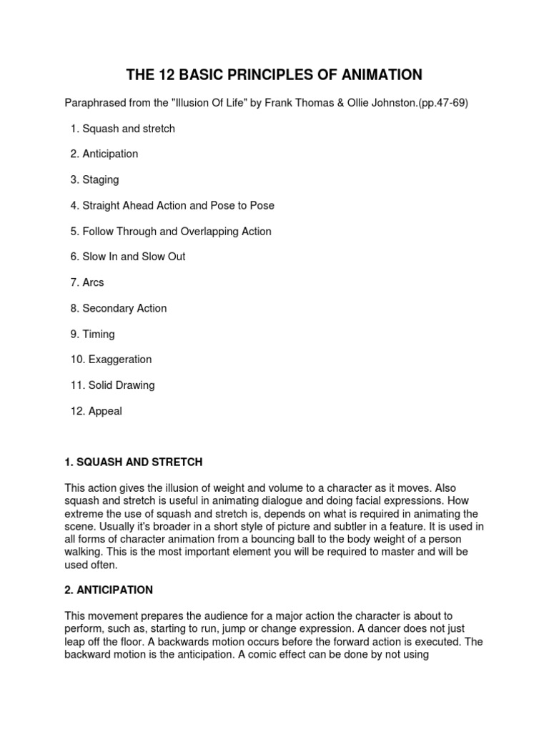 12 Principles of Animation | PDF | Leisure