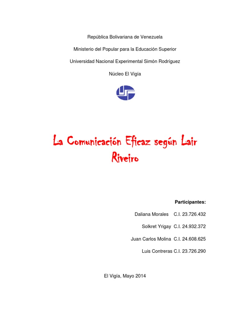 La Comunciacion Eficaz de Lair Ribeiro | PDF | Comunicación | Semiótica