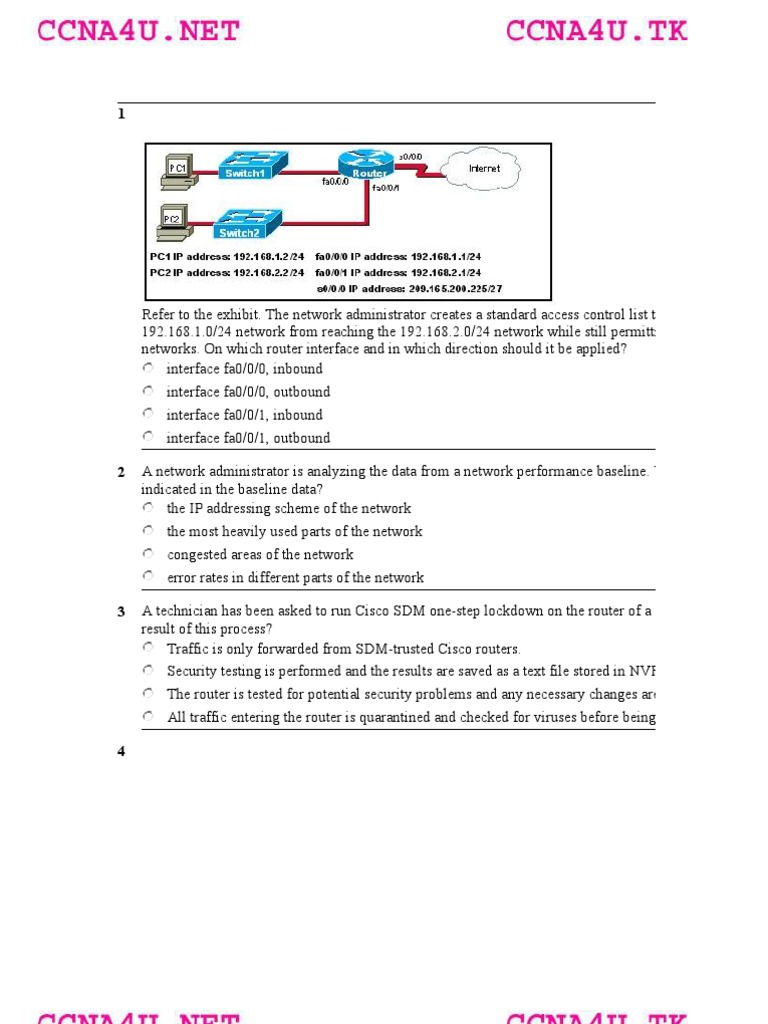 Refer To The Exhibit. The Network Administrator Creates A Standard ...