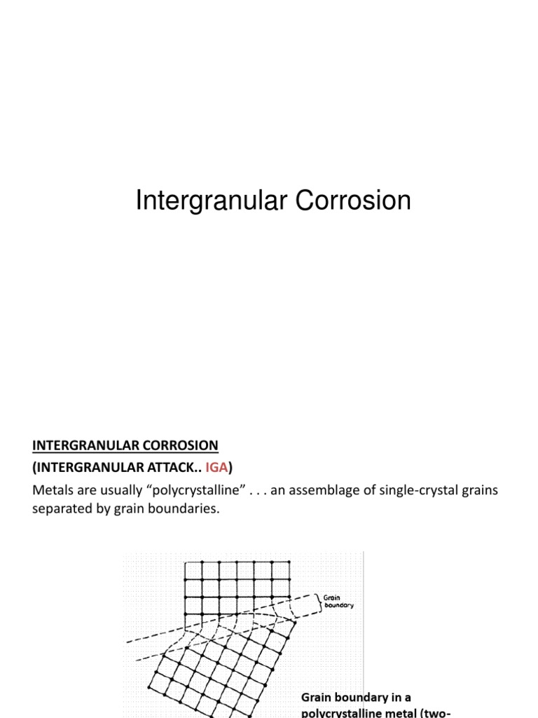 Lecture 7 Intergranular Corrosion | PDF | Heat Treating | Manmade Materials