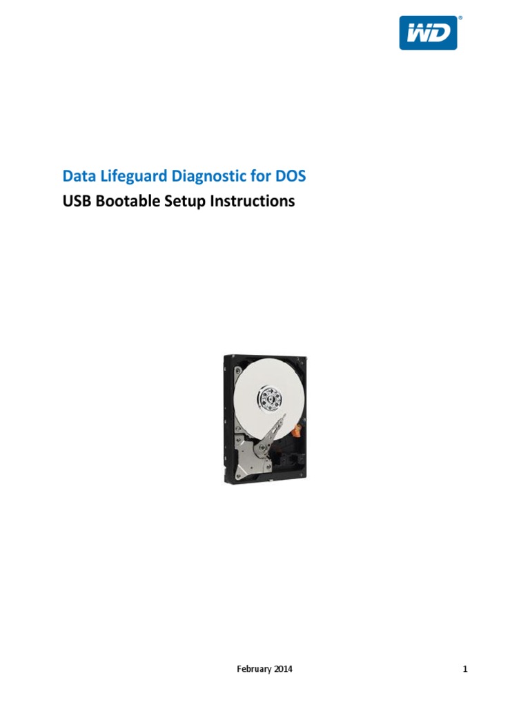 Data Lifeguard Diagnostic For DOS: USB Bootable Setup Instructions | PDF | Usb Flash Drive | Booting