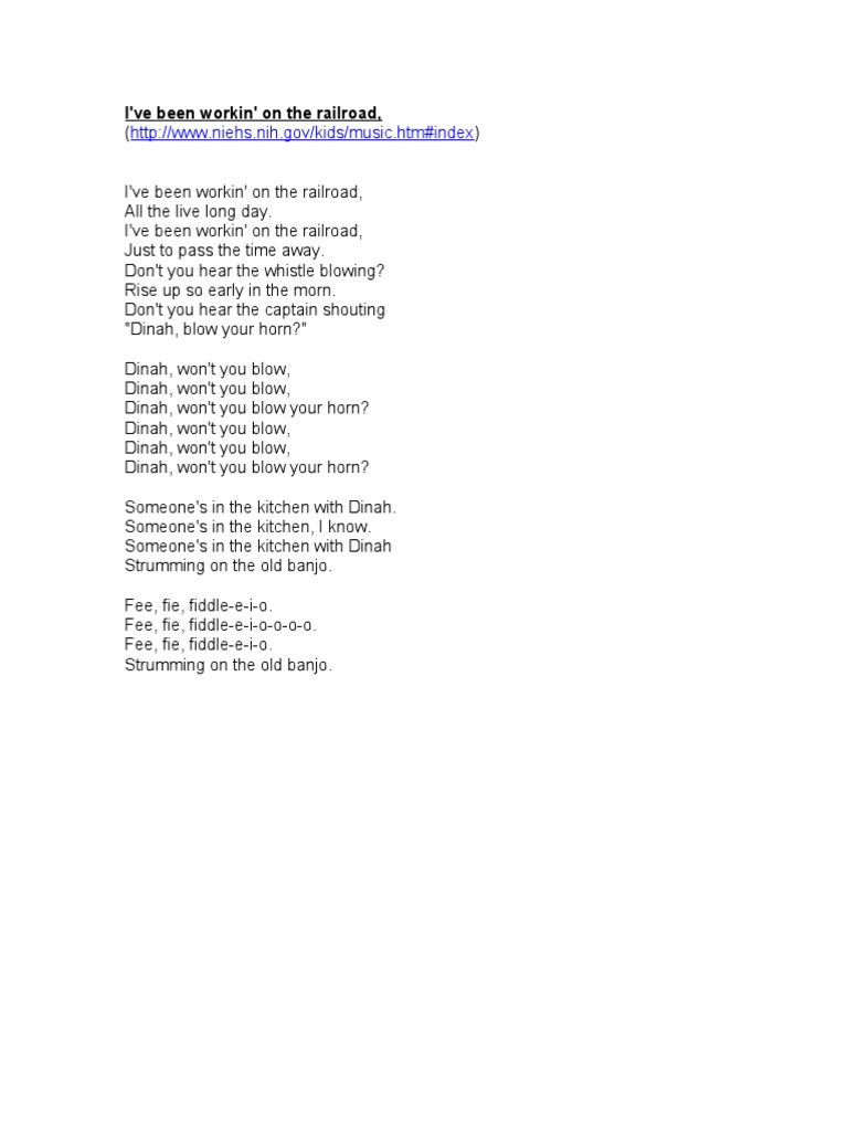 I've Been Workin' On The Railroad | PDF | Nature | Leisure