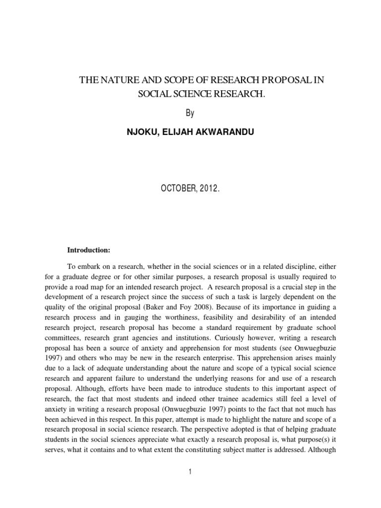 Research Proposal in The Social Sciences | PDF | Research Design | Theory