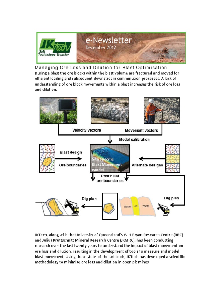 Managing Ore Loss and Dilution For Blast Optimisation | PDF | Mining ...