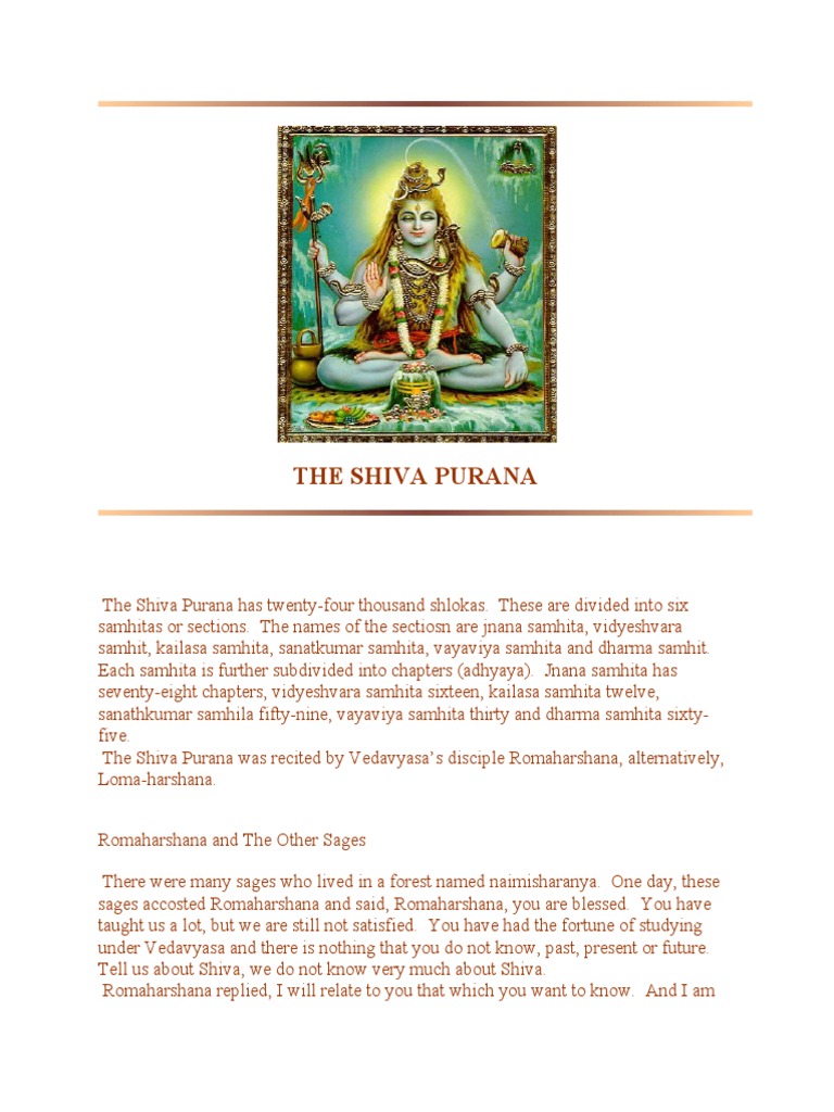 The Shiva Purana | PDF