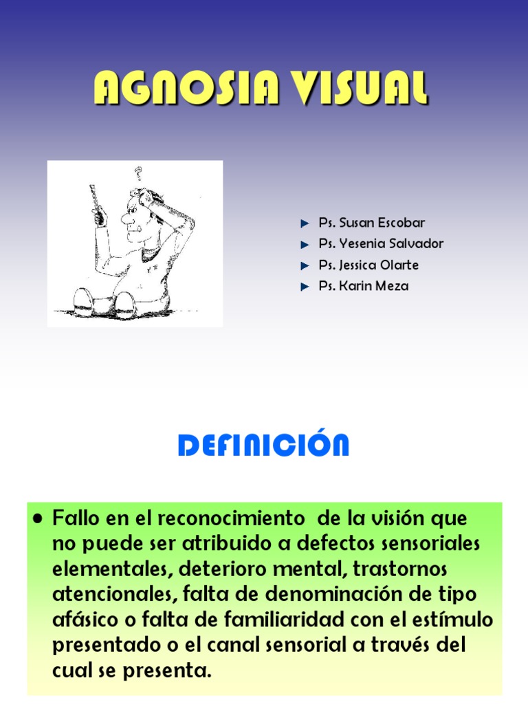Agnosia Visual | Hemisferio cerebral | Percepción visual