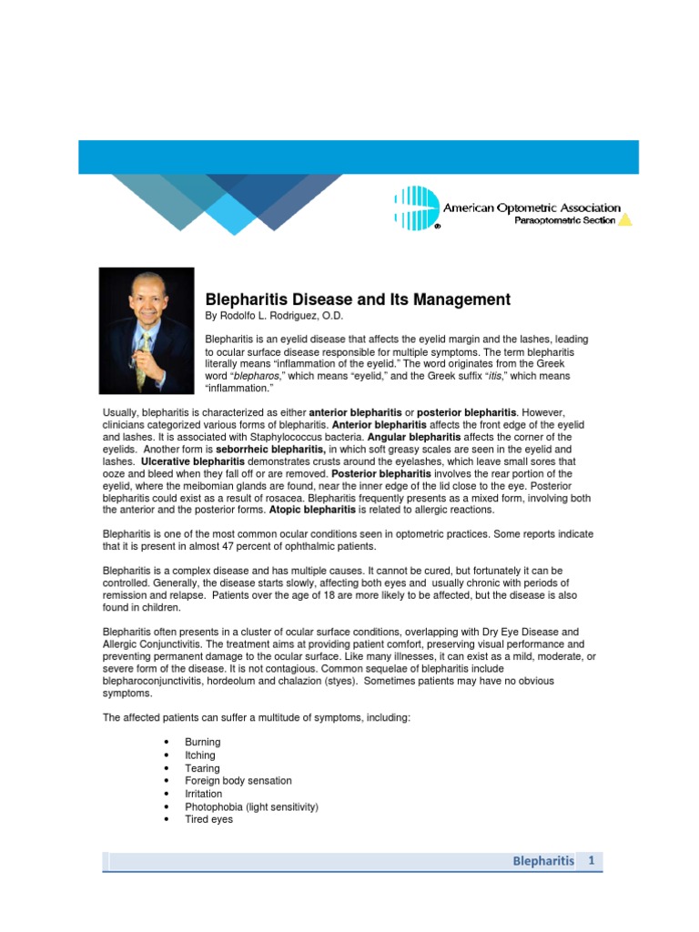 Blepharitis Disease and Its Management | PDF | Human Eye ...