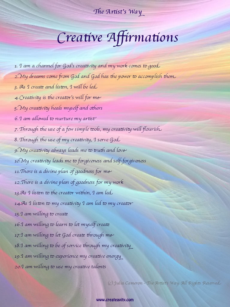 Artists Way Creative Affirmations Pg 36 r0ces0