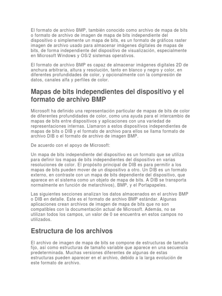 Investigacion de Formato DIB | PDF | Poco | Píxel
