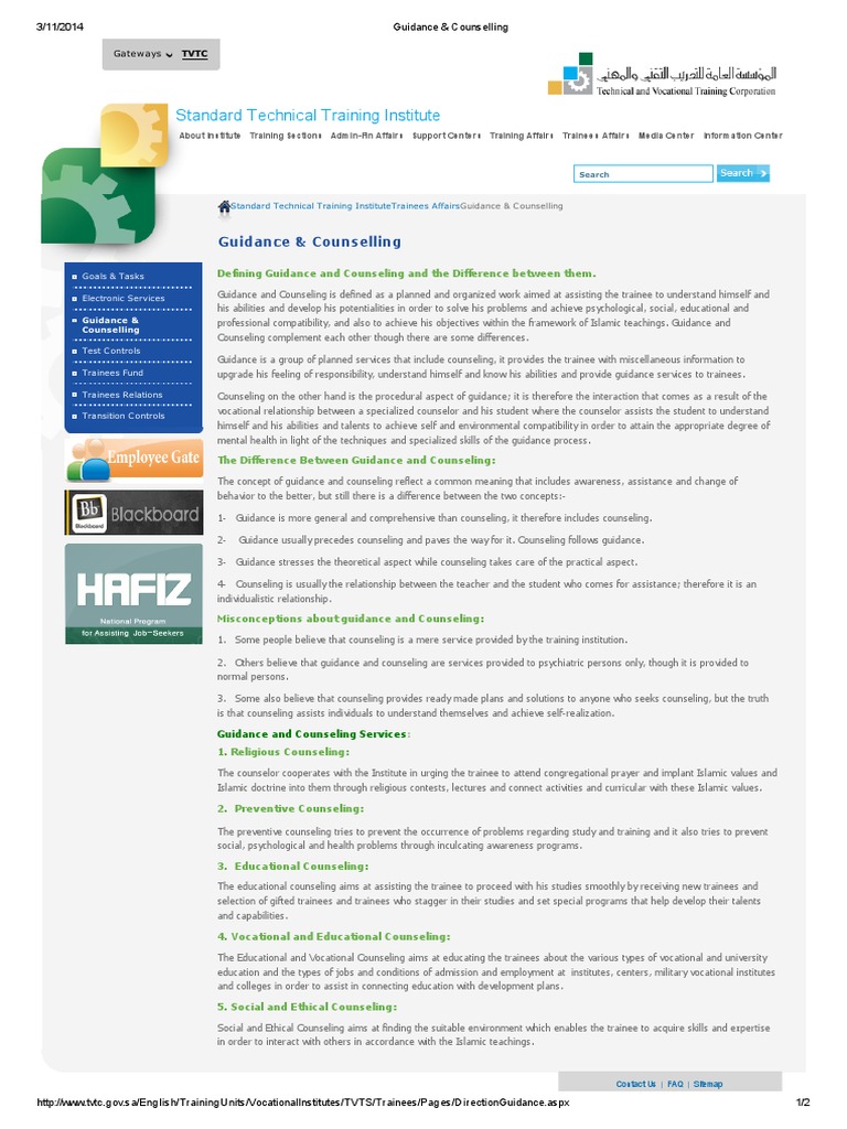 Guidance & Counselling.pdf | School Counselor | Psychotherapy