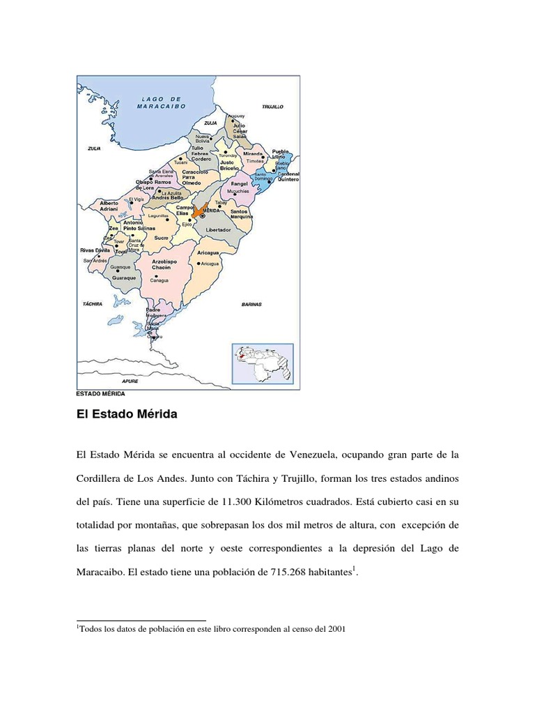 Geografía y municipios del estado Mérida | PDF | Andes | Venezuela