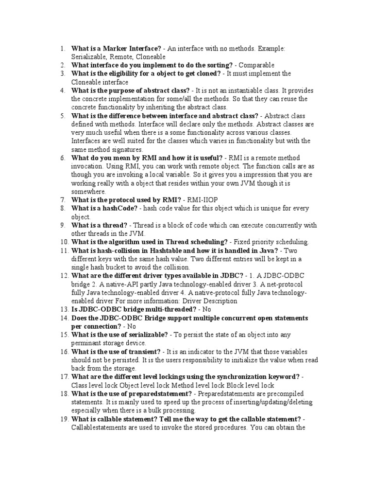 Basic Interview | PDF | Inheritance (Object Oriented Programming) | Method (Computer Programming)