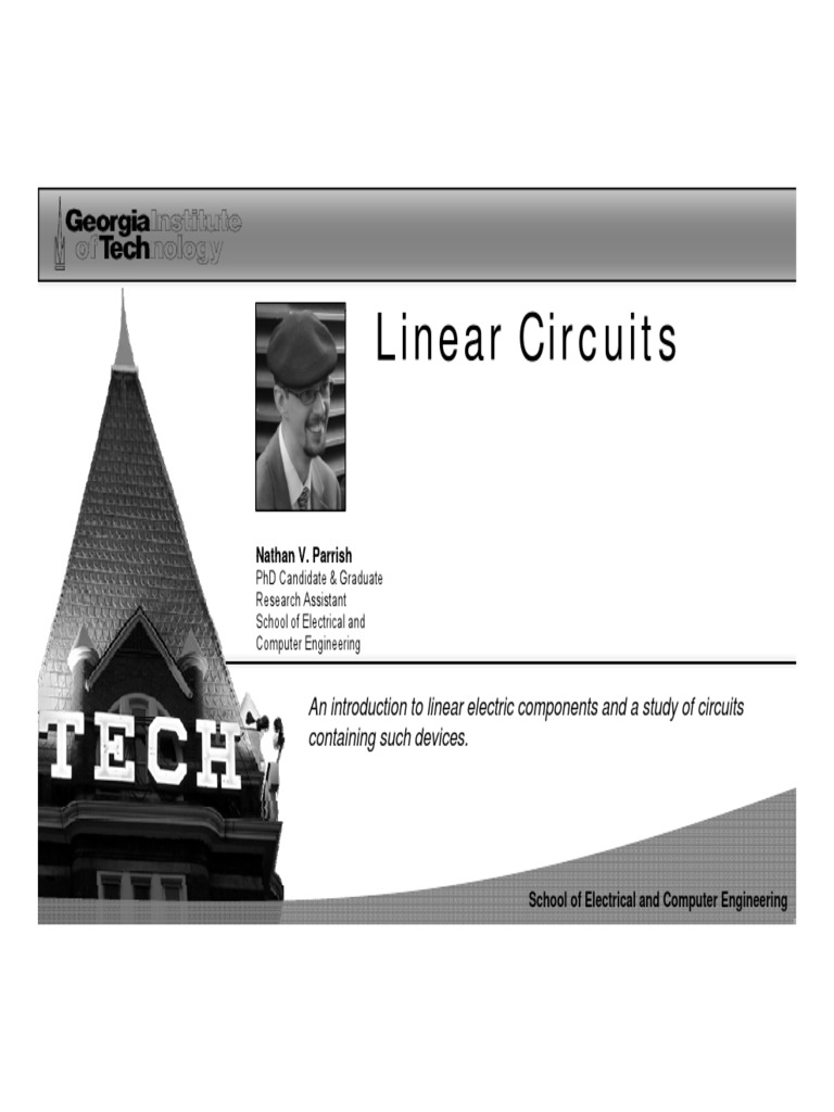Linear Circuits: An Introduction To Linear Electric Components and A ...