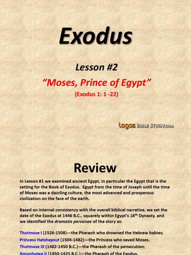 Moses, Prince of Egypt | PDF | Book Of Exodus | Book Of Genesis