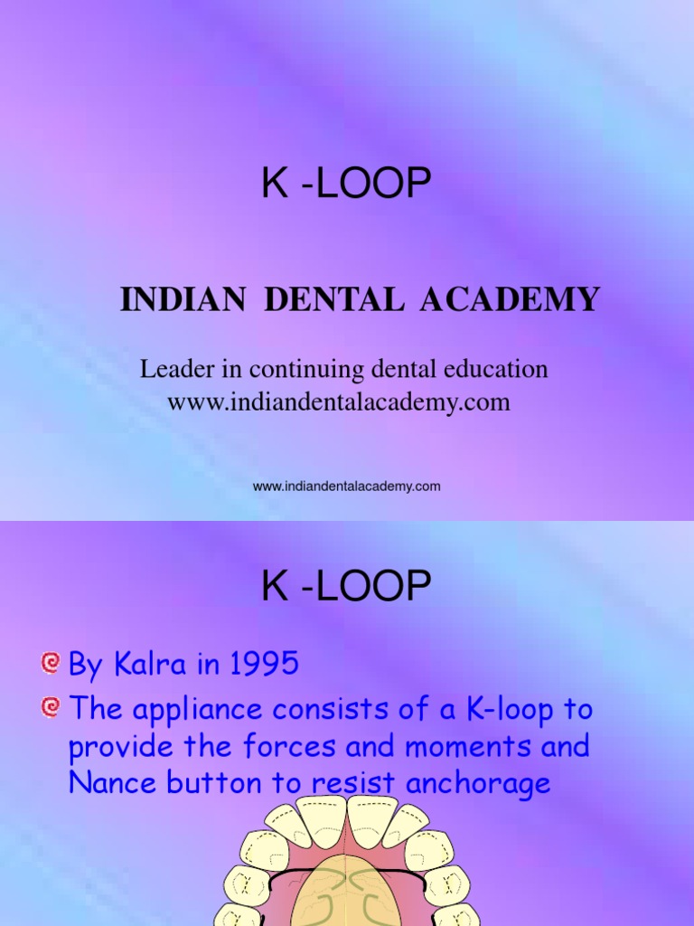 K-Loop Appliance in Orthodontics | PDF