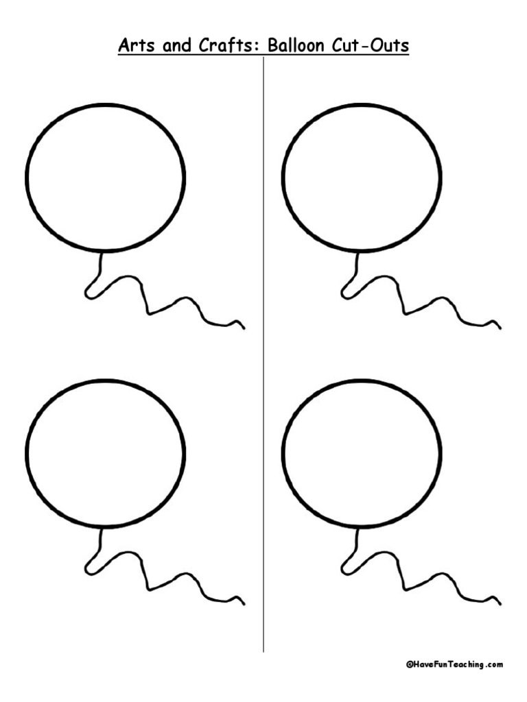 Arts and Crafts: Balloon Cut-Outs | PDF