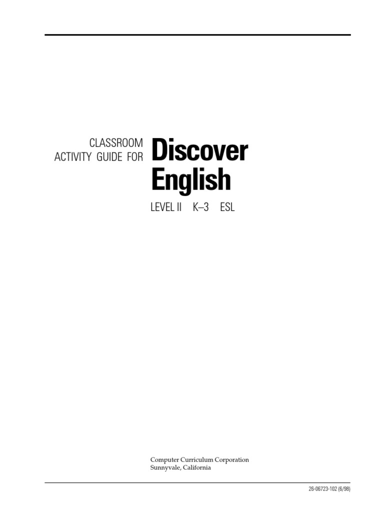 Discover English Level 2 | PDF | English As A Second Or Foreign ...