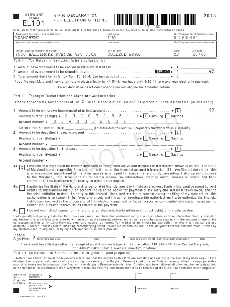 DO Not Mail: Yuancheng LUO 073805484 | PDF | Tax Refund | Service ...
