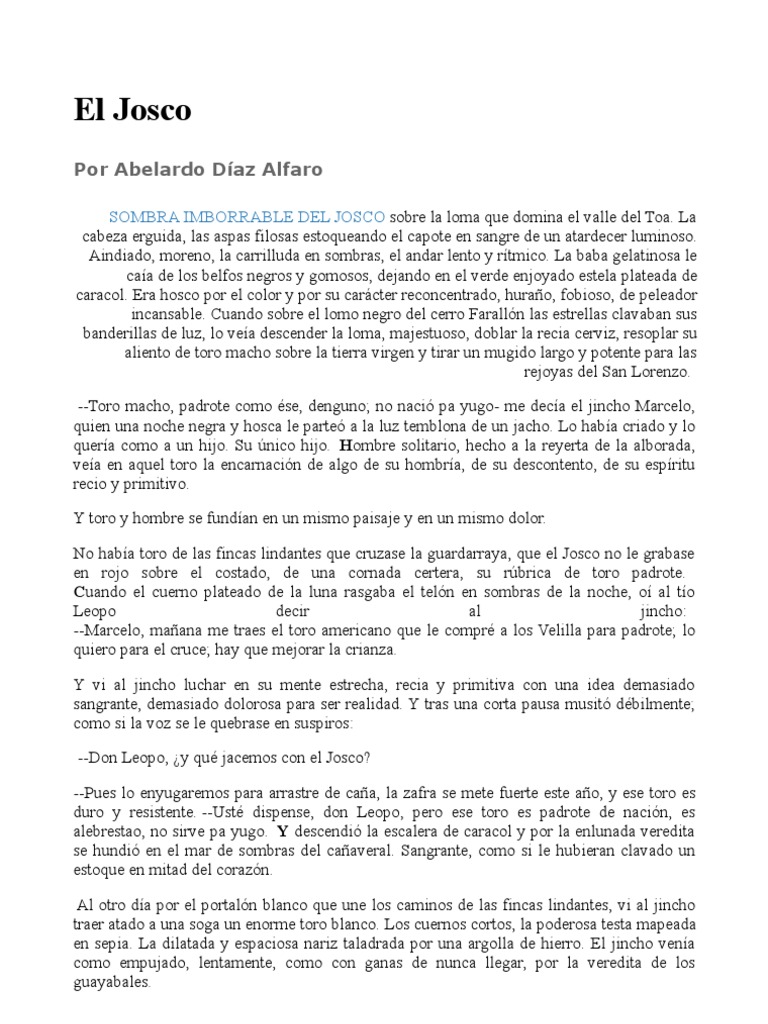 El Josco: El Toro Padrote de Abelardo | PDF | Ganado | Vacas