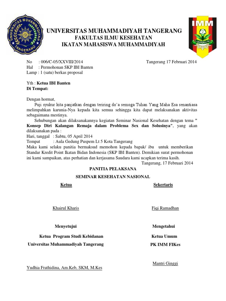Surat Permohonan SKP IBI | PDF