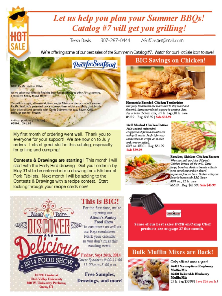 Let Us Help You Plan Your Summer BBQS! Catalog #7 Will Get You Grilling ...