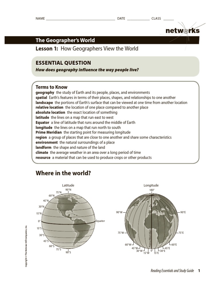 1 - How Geographers View the World | Longitude | Geography