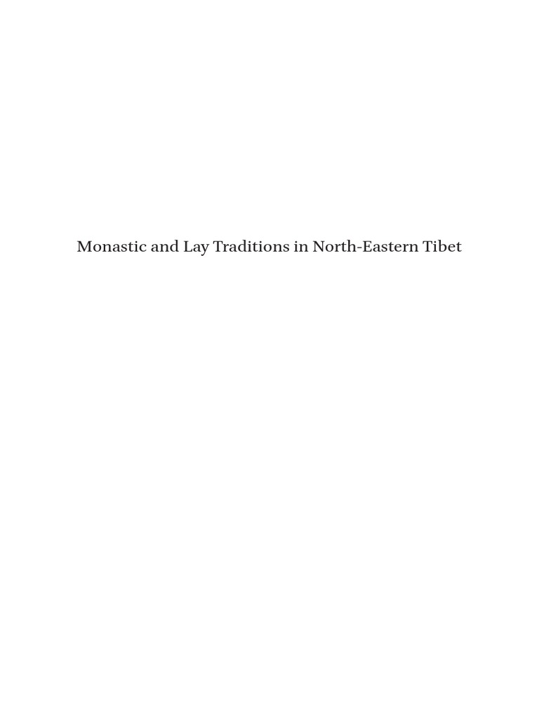 Monastic and Lay Traditions in North-Eastern Tibet | PDF | Tibetan ...