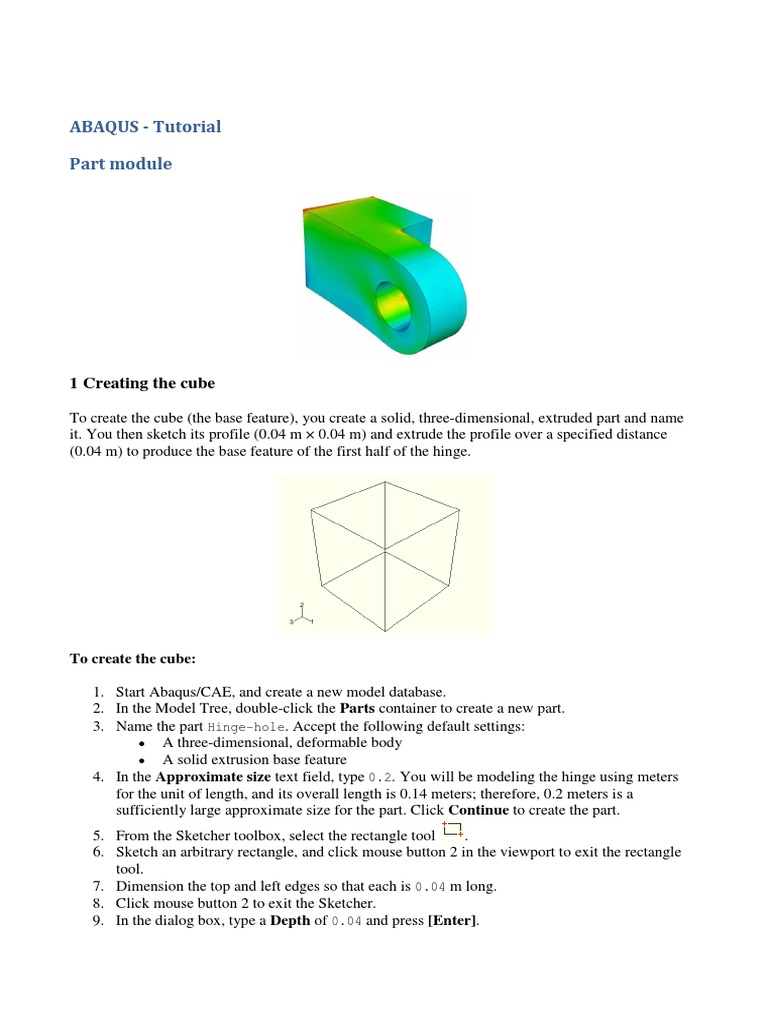 ABAQUS Tutorial | PDF