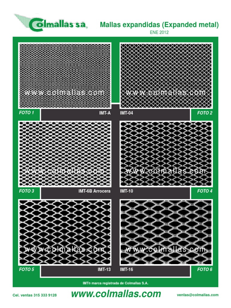 MALLAS Expandidas | PDF | Elementos metálicos | El hombre hace Materiales