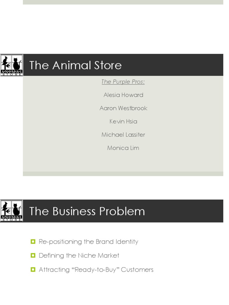 The Animal Store Final Presentation | PDF | Brand | Target Audience