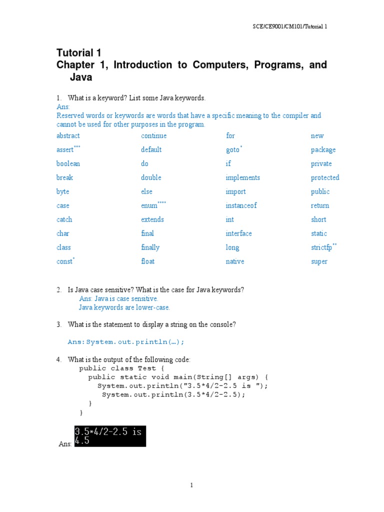 Tutorial 1 Introduction | PDF | Java (Programming Language) | Software Engineering