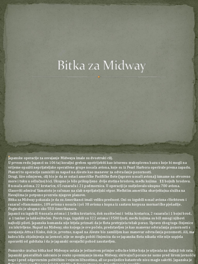 Bitka Za Midway Hist | PDF