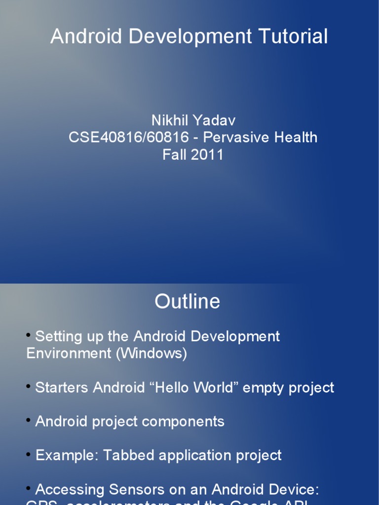 Android Tutorial Pdf Pdf Software Computing