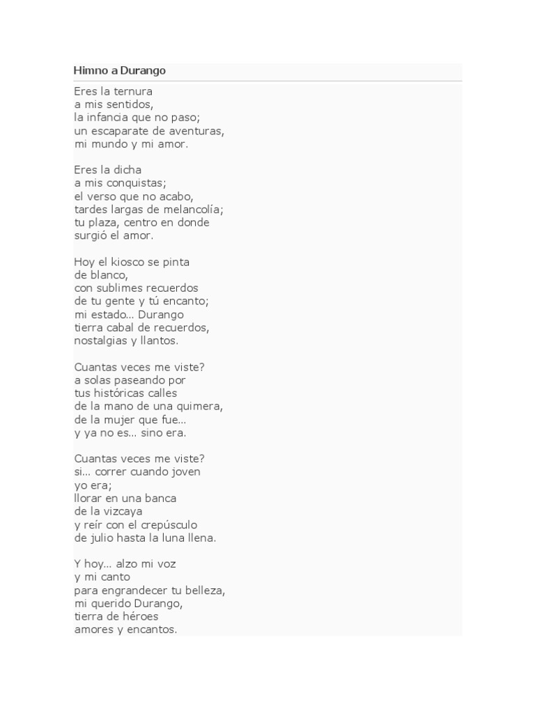 Himno A Durango | PDF