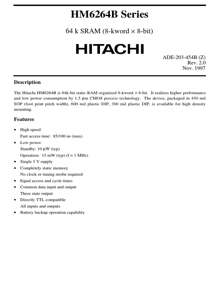 6264 Datasheet | PDF | Power Supply | Computer Hardware