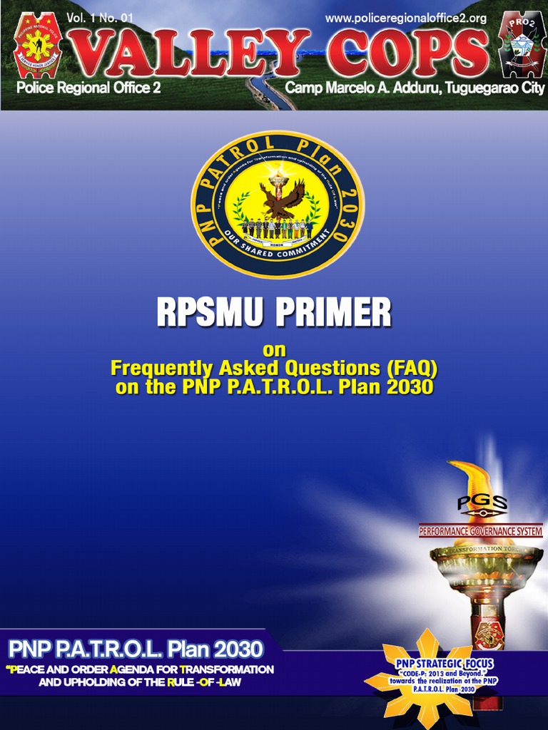 PNP P.A.T.R.O.L. Plan 2030 Overview | PDF | Faq | Police
