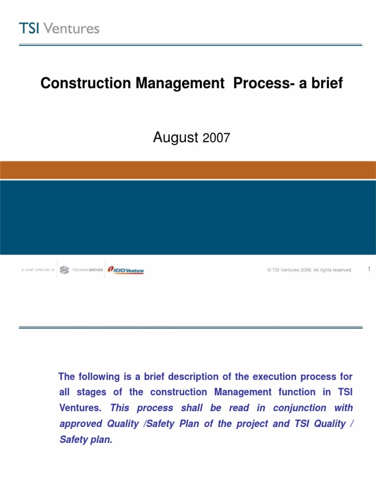 Construction Management Brief | PDF | Construction Management | Architect